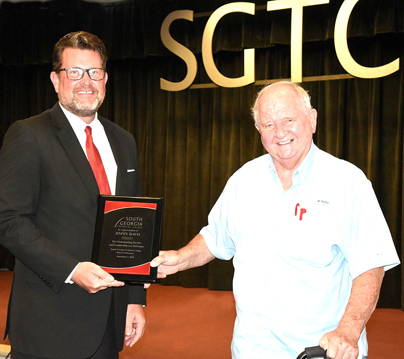 Jimmy Davis recognized for service as Chair of SGTC Board of Directors ...