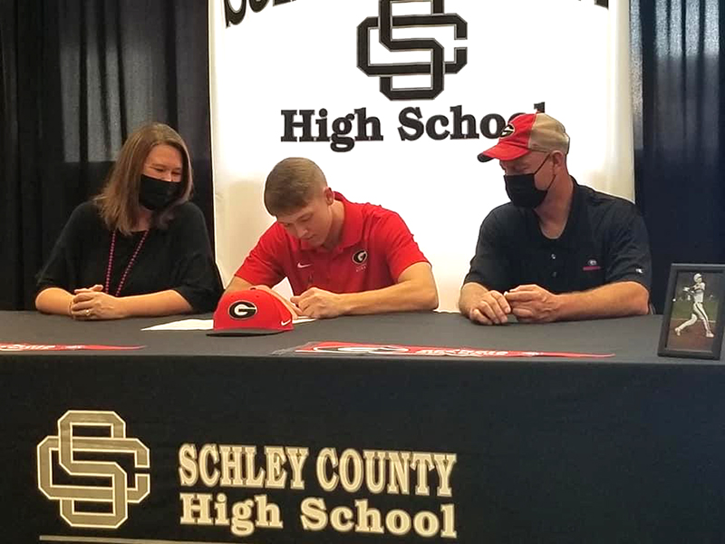 Schley County baseball standout Dylan Taylor signs with UGA | Americus ...