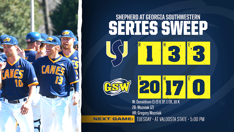 GSW Baseball Team sweeps Shepherd University | Americus Times-Recorder