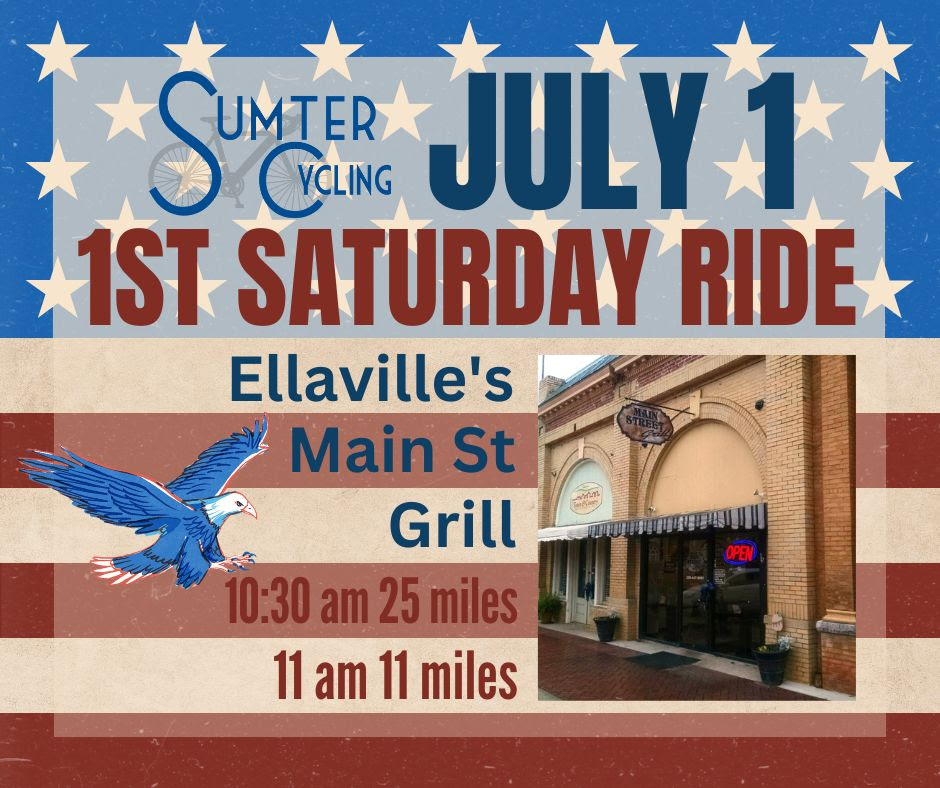 Sumter Cycling monthly First Saturday Ride to be held Saturday, July 1 ...