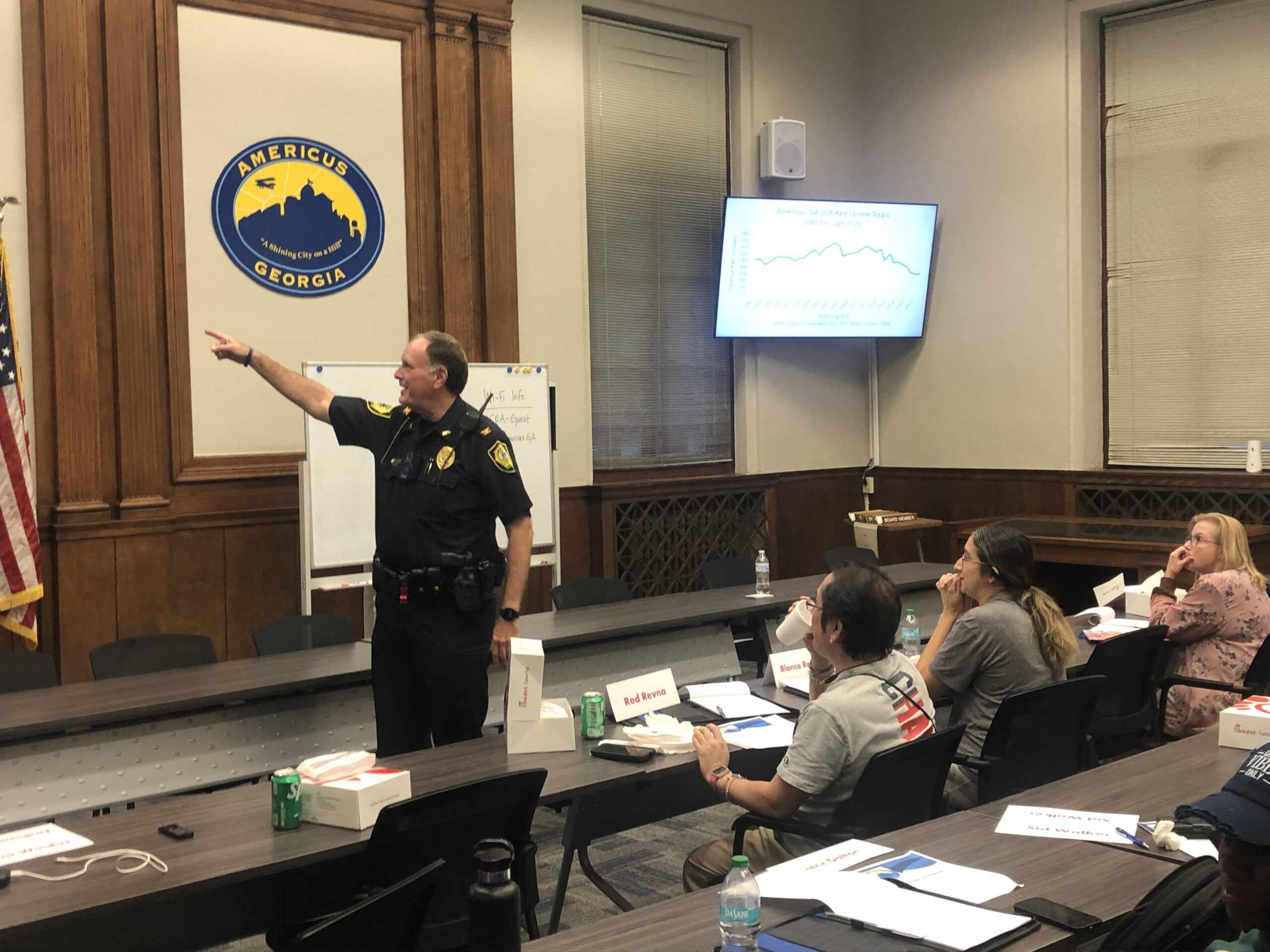 Americus Police Chief Mark Scott gives presentation during second ...